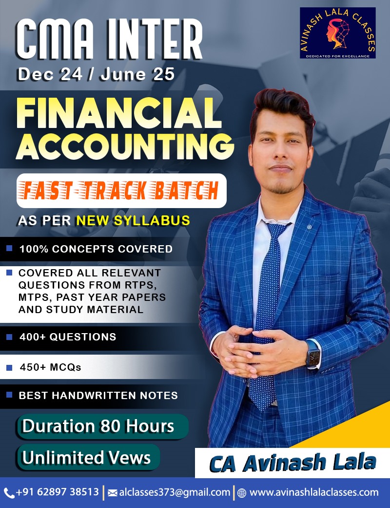 CMA Inter Financial Accounting Fast Track Course By CA Avinash Lala | Avinash Lala Classes
